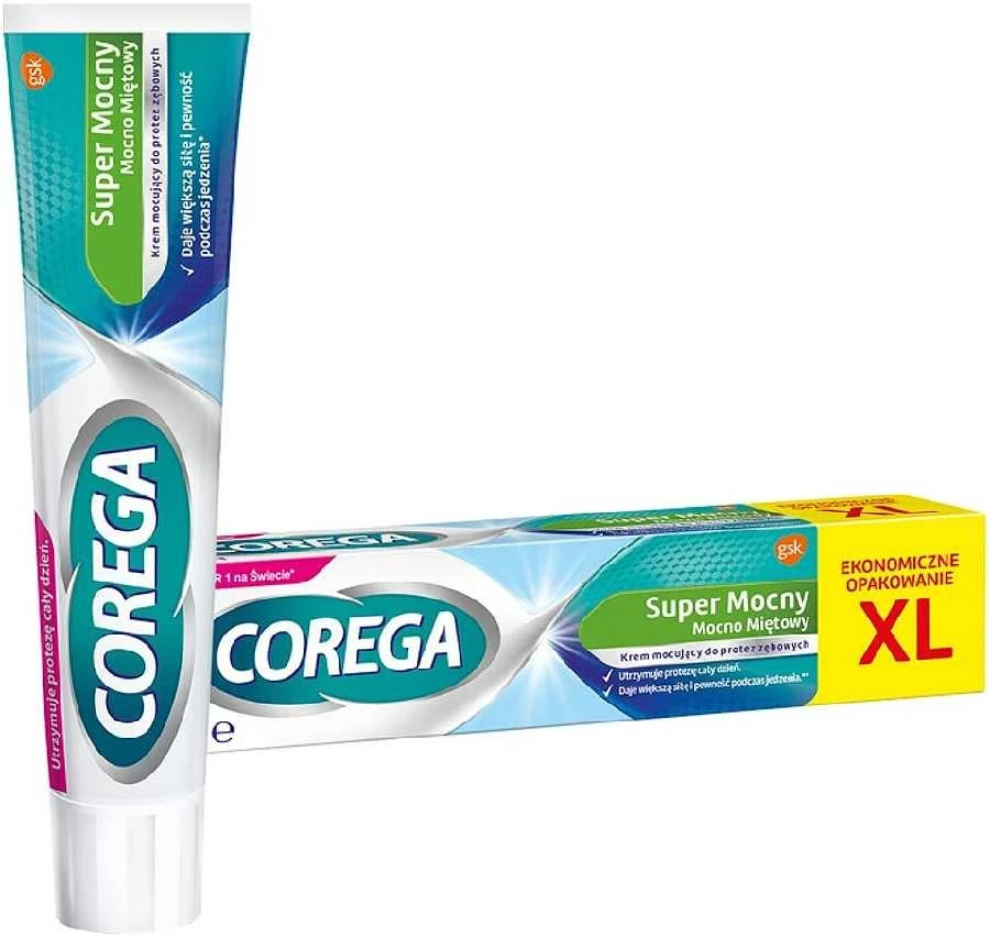 COREGA KREM MOCUJĄCY DO PROTEZ ZĘBOWYCH SUPER MOCNY, MOCNO MIĘTOWY 70G ...